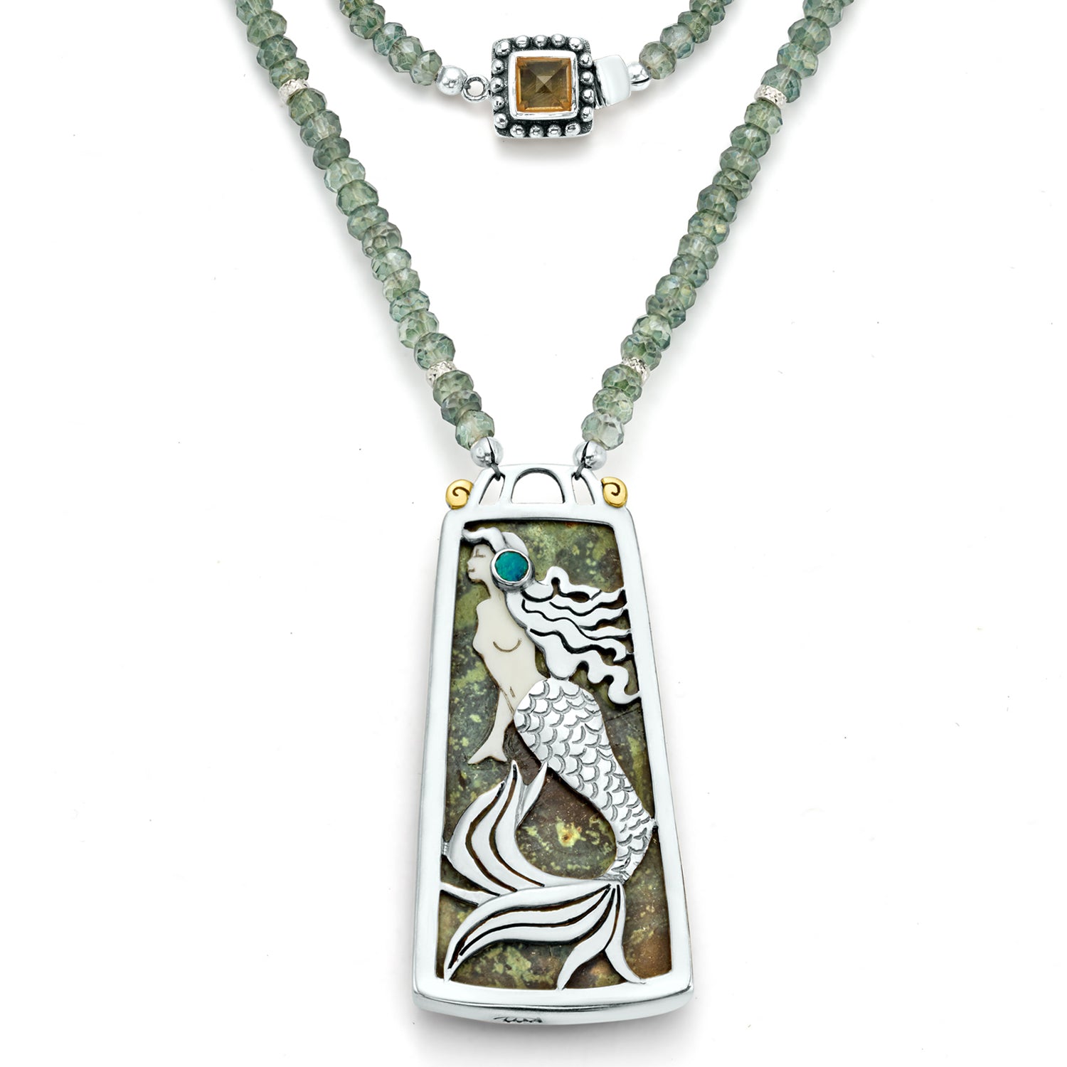The Mermaid, Goddess of the Sea Necklace – Kelly Morgen Jewelry